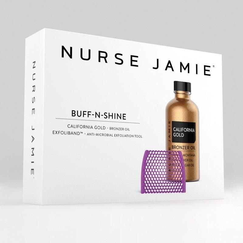 Buff N Shine Kit – Exfoliate + Glow with Bronzer Oil – Nurse Jamie